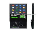 China Smart LCD Advertising Screen Mobile Phone Charging Station Kiosk Multi Cables for sale