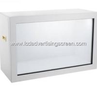 China Glass Transparent LCD Display Box 65 Inch Refrigerator White Show Case Display for sale