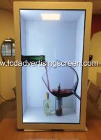 China Full HD Transparent LCD Box 75 Inch Refrigerator White Show Case Display for sale