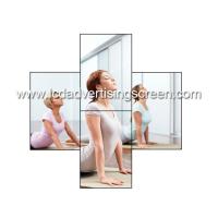 China 49 Inch LCD Video Wall Display 9mm Bezel Size Curved Irregular Splicing Screen for sale