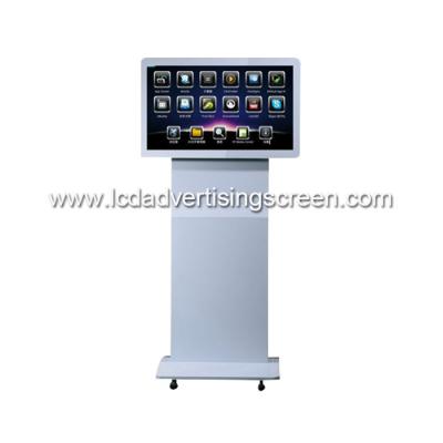 China 32 Inch Indoor Retail Android 7.1 PCAP Touch Screen Display Kiosk with Wheels and Wifi Network for sale