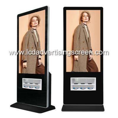 China Remote Control Android Advertising Screen With Wireless Phone Charging Function for sale