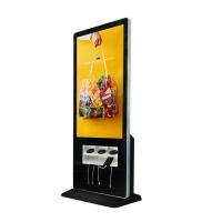 China LG 55 Inch Standing LCD Advertising Display With Wire And Wireless Charging Station USB Interface for sale