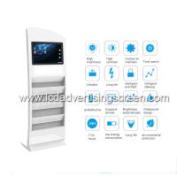 China 1920 * 1080 Resolution Floor Standing Advertising Display With Magazine Holder for sale