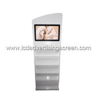 China 1920 * 1080 Resolution Floor Standing Advertising Display With Magazine Holder for sale