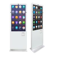 China White LCD Touch Screen Display 49 Inch Nano Touch Screen Kiosk With 8MP Camera for sale