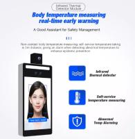 China Outdoor 8 Inch Didplay Digital Signage Door Access System With Temperature Alarm Infrared Thermometer With Live Camera for sale