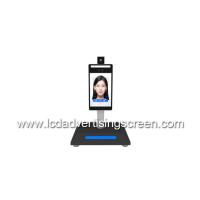 China 8 Inch Human Body Temperature Measurement Detector Android  LCD Advertising Screen With Desktop Base for sale