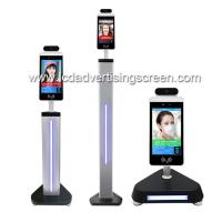 China Face Recognition Vertical Body Infrared Thermal Scanner gate access system voice alarm linght Infrared thermometer for sale
