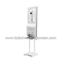 China TFT LCD Advertising Screen With Automatic Foam Soap Hand Sanitizer Dispenser Android Digital Signage With Software for sale