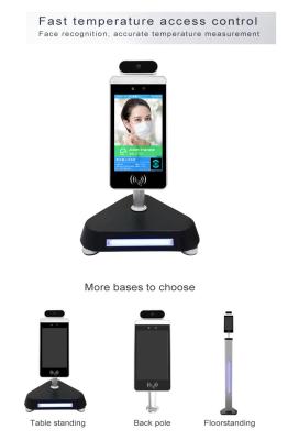 China Desktop Install Wifi Digital Signage Face Recognition Body Ir Temperature Thermometers Measurement for sale