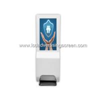 China Metal Case LCD Advertising Screen Soap Automatic Disinfectant Spray CE FCC for sale