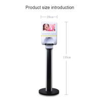 China Standing Plastic Android Advertising Screen Non Contact Automatic Spray Hand Wash Advertising Kiosk for sale