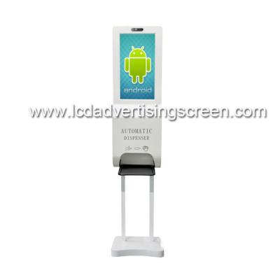 China 1920 * 1080 Resolution Vertical Advertising Screen Wash Hand With Liquid Soap Dispensers for sale