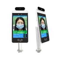 China Gate Access Android LCD Advertising Screen Infrared Temperature Dection With Auto 1300ml Soap Sanitizer Dispenser for sale