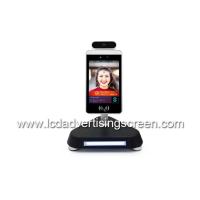 China 8 Inch Face Recognition human body Temperature Measurement Detector With Floor Stand Base with door access system for sale