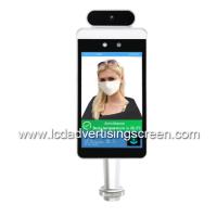 China 8 Inch Face Recognition human body Temperature Measurement Detector With Floor Stand Base with door access system for sale
