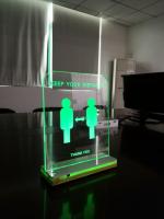 China Transparent Table Stand Acrylic 28 * 22cm Led Word Sign for sale
