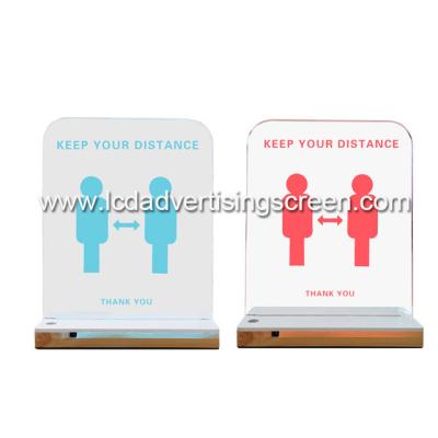 China Floor Stand Battery Acrylic Length 20cm Illuminated Led Sign for sale
