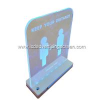 China Floor Stand Battery Acrylic Length 20cm Illuminated Led Sign for sale