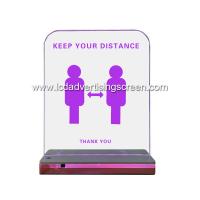 China Floor Stand Battery Acrylic Length 20cm Illuminated Led Sign for sale