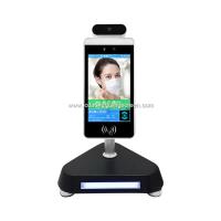 China Desk Mounted F2.4 Aperture Face Recognition Infrared Thermometer for sale