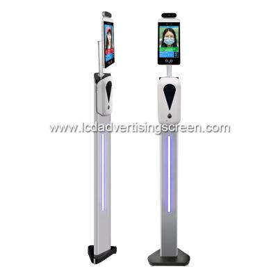 China Hotels Washing Dispenser Face Recognition Infrared Thermometer for sale