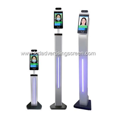 China 8 Inch IPS Face Recognition Infrared Thermometer for sale