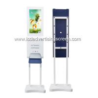 China Foam Soap Dispenser 21.5 FHL Standing LCD Advertising Display for sale