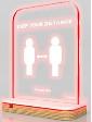 China 22*32cm Li Battery Acrylic Board Distance Keeping Sign for sale