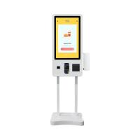 China 32 Inch Restaurant Self Ordering  Kiosk 400 Nits With Wireless Pagers for sale