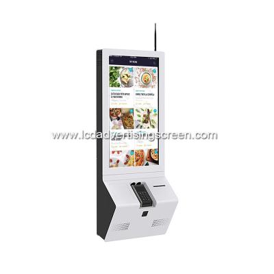 China 350cd/M2 Dual Screen AIO WiFi Fast Food Self Service Kiosk for sale