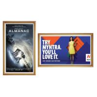China 43in 350nit WiFi LCD Advertising Player With Wooden Frame for sale