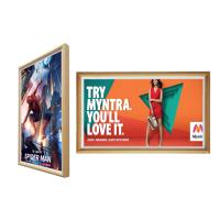 China 43in 350nit WiFi LCD Advertising Player With Wooden Frame for sale