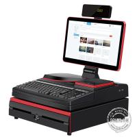 China 250CD/M2 Dual Screen 1920x1080 TFT Supermarket Cashier With Printer for sale