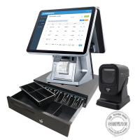 China 250CD/M2 Dual Screen 1920x1080 TFT Supermarket Cashier With Printer for sale