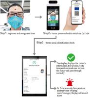 China 8 Inch AI Face Recognition Infrared Thermometer With EU Health Code Identification for sale