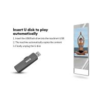 China Floor Standing 43inch Vertical Mirror Advertising Screen For Gym for sale