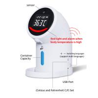 China Fever Detector Mini IR Thermometer With Sanitizer Spray Gel Dispenser for sale