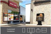China 55 Inch Menu Boards Outdoor Lcd Advertising Display FHD 1920x1080 for sale