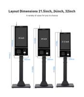 China CCC FCC CE 32 Inch RK3288 NFC Restaurant Self Service Kiosk Self Checkout for sale