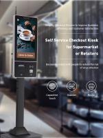 China CCC FCC CE 32 Inch RK3288 NFC Restaurant Self Service Kiosk Self Checkout for sale