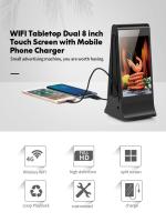 China 8 Inch DeskTop Mobile Phone Charger Lcd Advertising Screen For Restaurant for sale
