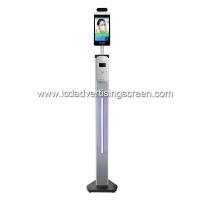 China Touchless AI Facial Recognition Infrared Thermometer IP65 With 8 Inch Screen for sale