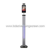 China Touchless AI Facial Recognition Infrared Thermometer IP65 With 8 Inch Screen for sale