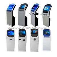 China Ergonomic Self Service Touch Screen Kiosk 1920x1080P With Printer And Keyboard for sale