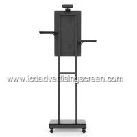 China 21.5 Inch AIO Ultra Slim Floor Standing Kiosk With Tempered Glass for sale