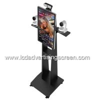 China 21.5 Inch AIO Ultra Slim Floor Standing Kiosk With Tempered Glass for sale