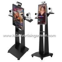 China 21.5 Inch AIO Ultra Slim Floor Standing Kiosk With Tempered Glass for sale