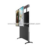 China FHD Floor Standing Dual IPS LCD Advertising Screen With LED Subtitle for sale